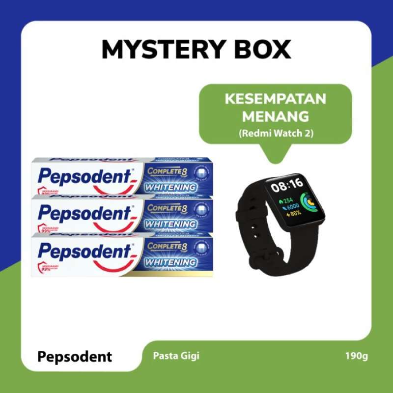 Jual [mystery Box] Pepsodent Pasta Gigi Complete 8 Plus Whitening 190g ...