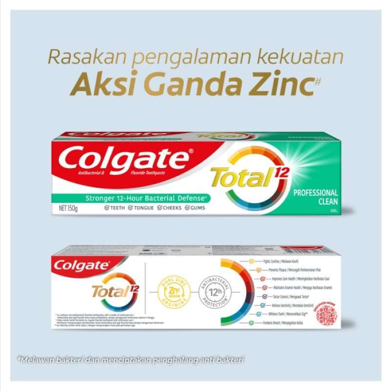 Jual Colgate Pasta Gigi Total Clean Gel 150gr - Isi 2 Tm Di Seller ...
