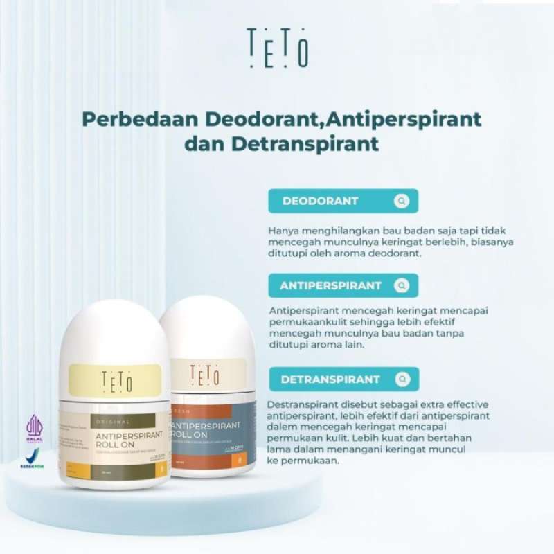 Jual Teto Roll On Anti Perspirant 30ml | Deodorant Spray Fresh Original ...