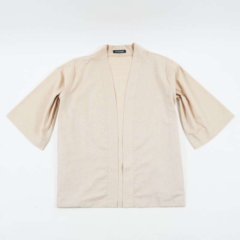 Promo Kimono Outer Linen - Premium Quality - All Size, Cream Diskon 23% ...