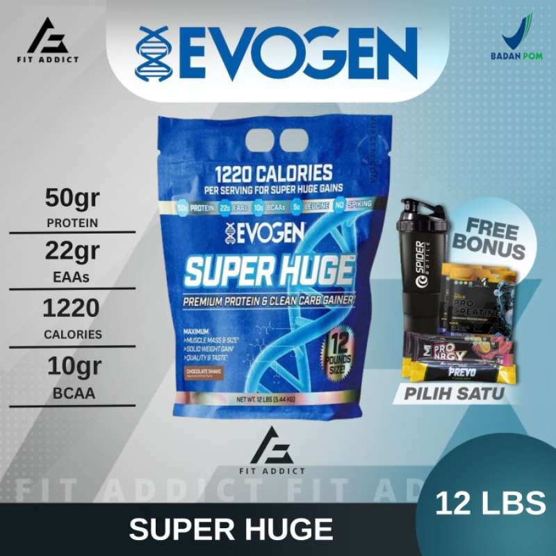 Promo Evogen Superhuge 12 Lbs Lb 12lbs 12lb Evogen Nutrition Super Huge ...
