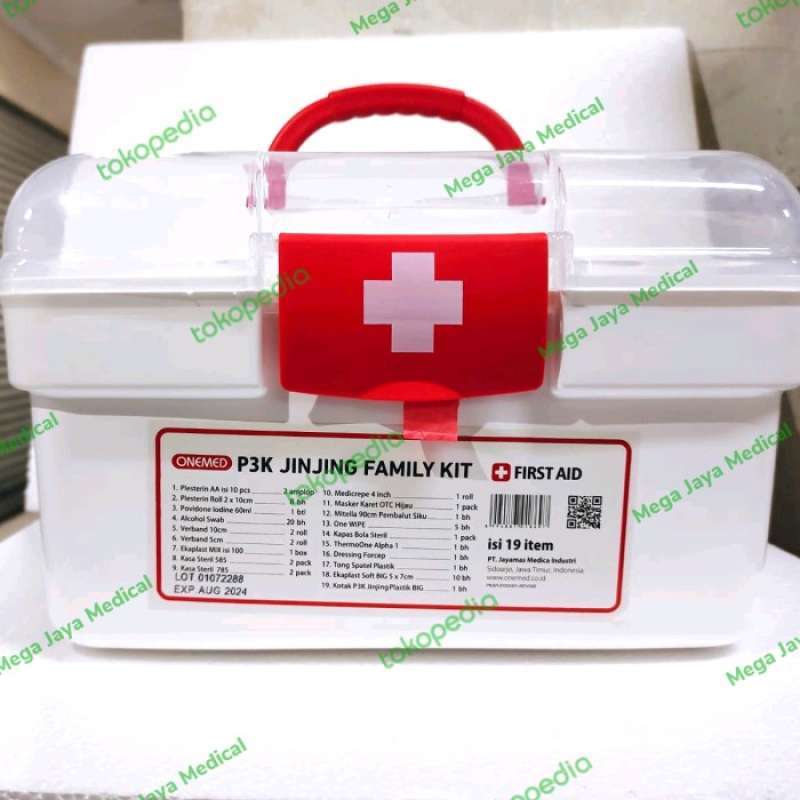 Promo Kotak P3k Jinjing Onemed Jumbo 19 Pcs Lengkap/ P3k Kesehatan ...