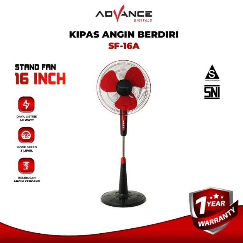 Promo Advance Kipas Angin Berdiri 16 Inch Sf 16a Stand Fan Diskon 14% ...
