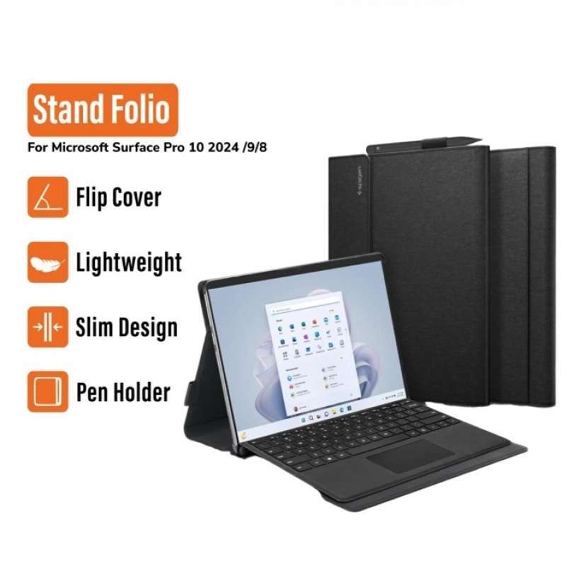 Promo Case Microsoft Surface Pro 10 2024 /9/8 Spigen Stand Folio Flip ...