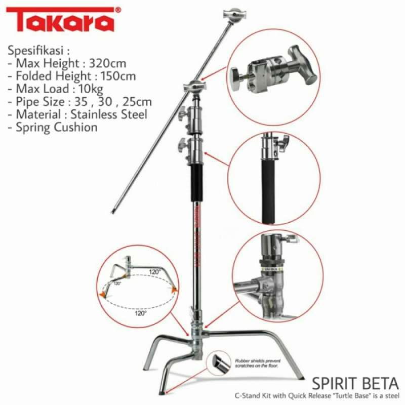 Promo Takara Spirit Beta C Stand Kit Quick Release Turtle Base Steel ...