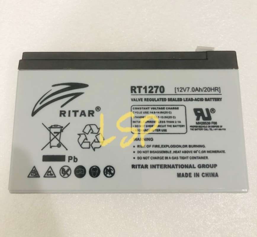 Promo Aki Baterai Ritar Power Rt1270 Vrla 12v7ah High Quality - 7ah ...