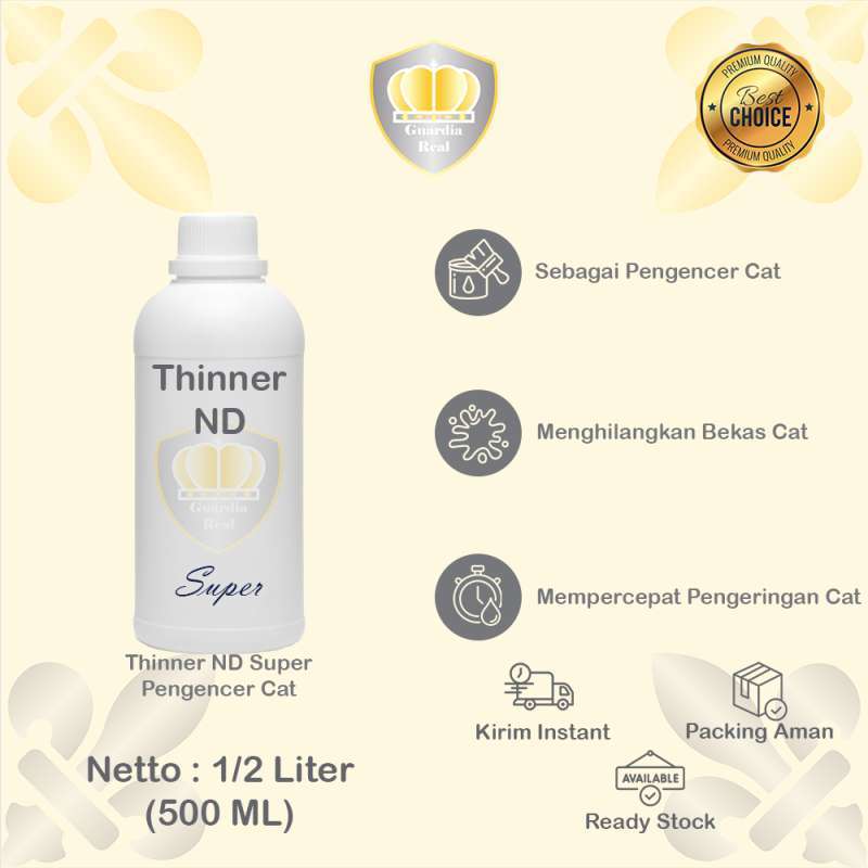 Jual Thinner Nd Super 1/2 Liter(500 Ml)/ Tiner Nd Super 1/2 Liter(500 Ml)/ Tener Nd Super 1/2 ...
