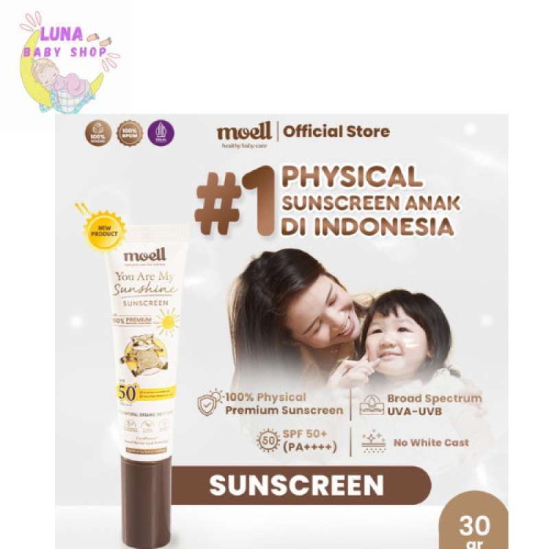 Jual Moell Sunscreen Bayi&anak Spf 50+ Extra Water Resistant Di Seller ...