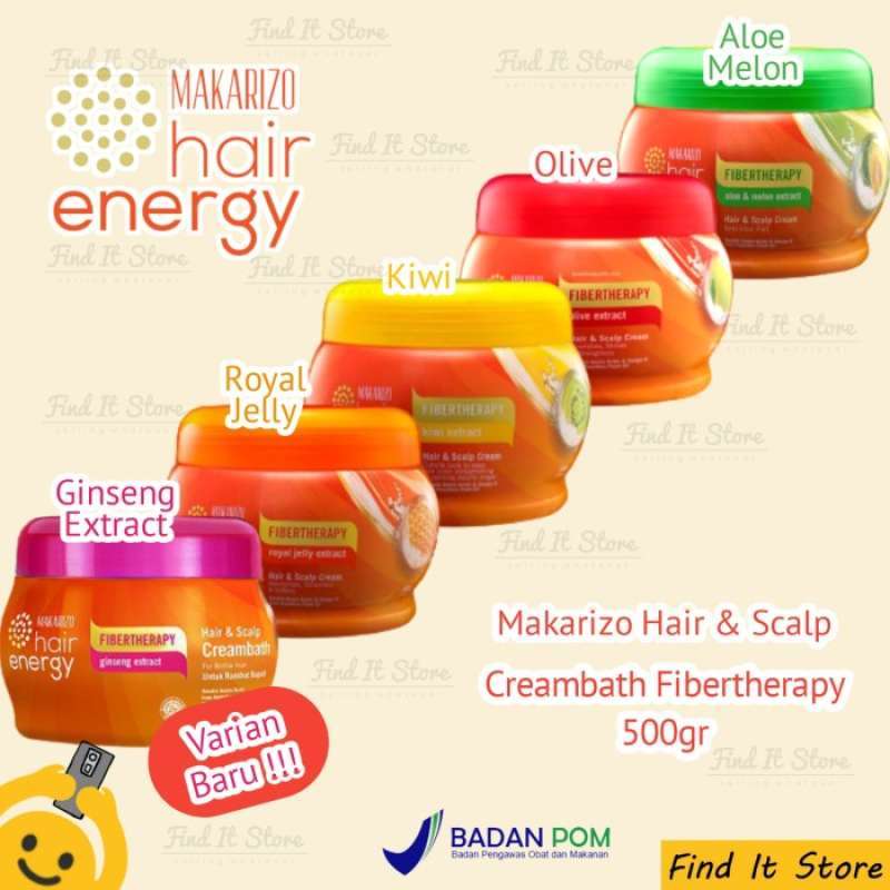 Jual Makarizo Hair Energy Hair & Scalp Creambath Fibertherapy 500gr ...