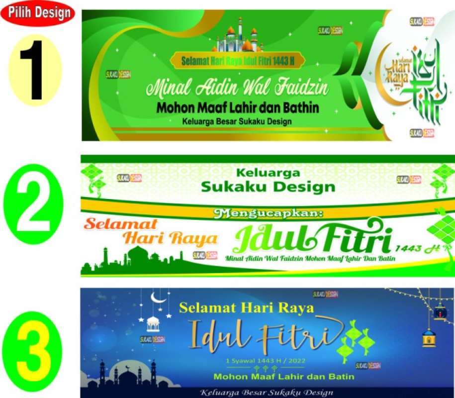 Jual Banner / Spanduk Idul Fitri / Hiasan 2022 / Hari Raya / Bisa Cod ...