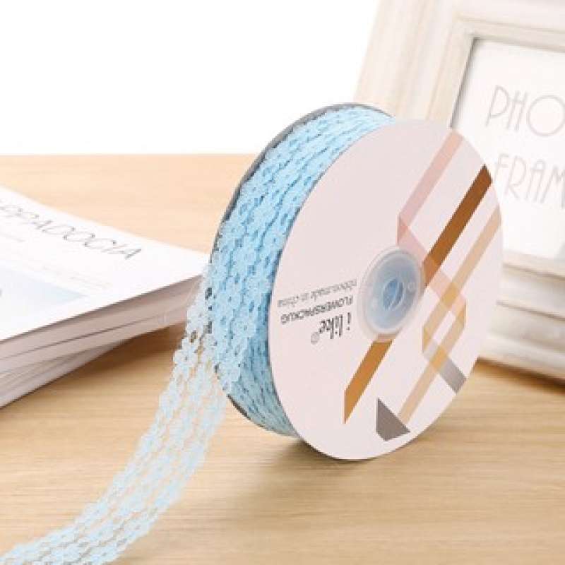 Jual [2,5 Cm X 10 Yard] Pita Renda Warna Pastel / Pita Buket Bunga ...