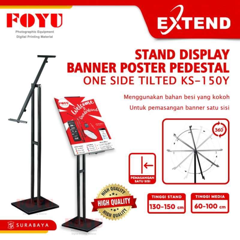 Jual Stand Display Banner Poster Pedestal Tripod Kaki Papan Miring ...