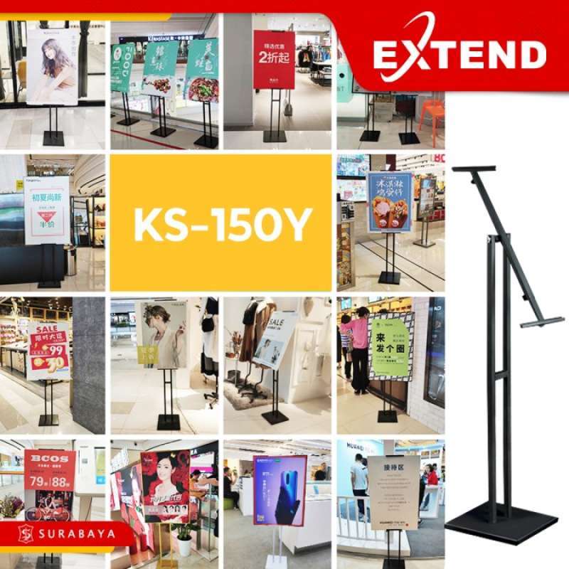 Jual Stand Display Banner Poster Pedestal Tripod Kaki Papan Miring ...