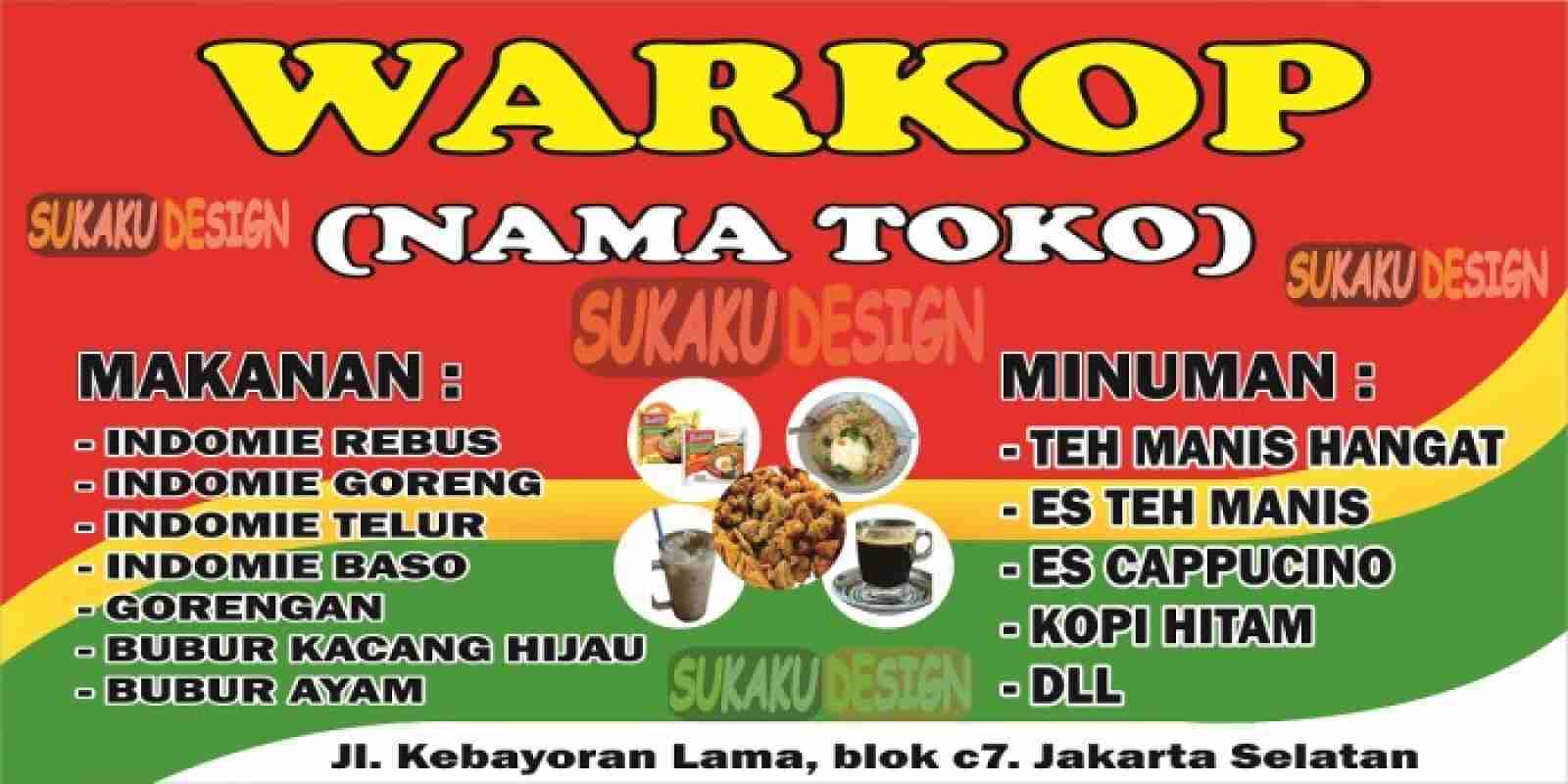 Jual Banner /spanduk Warkop / Warung Kopi / Bisa Cod - 3x1 Di Seller ...