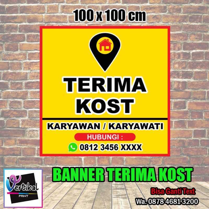 Jual Cetak Banner Spanduk Terima Kost Karyawan / Karyawati 100x100 Cm ...