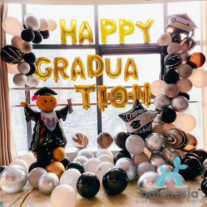 Jual Dekorasi Tema Wisuda Sekolah / Graduation Paperfan Lengkap Toga ...