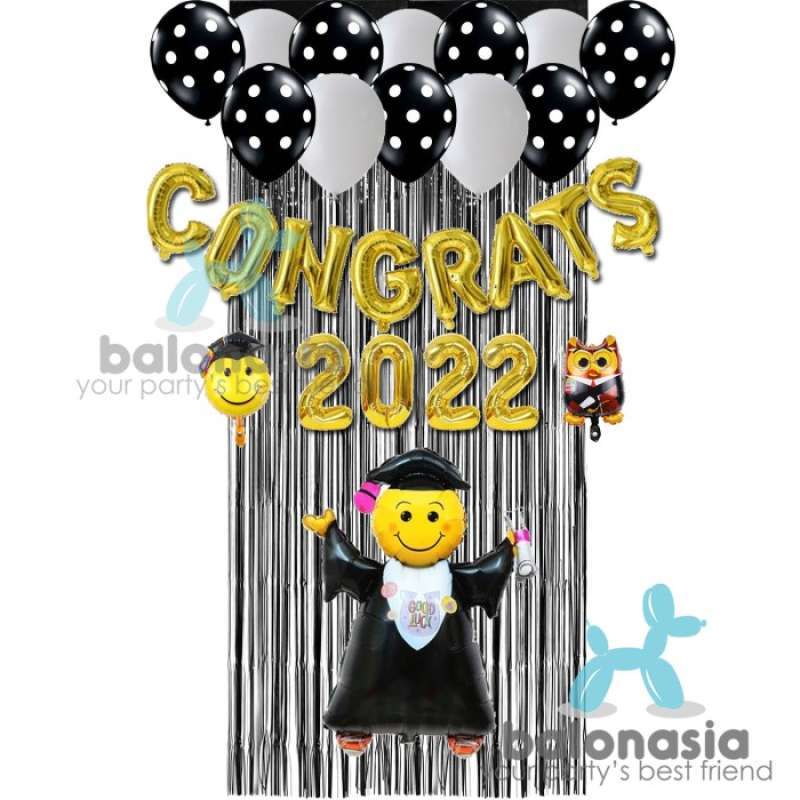 Jual Dekorasi Tema Wisuda Sekolah / Graduation Paperfan Lengkap Toga ...