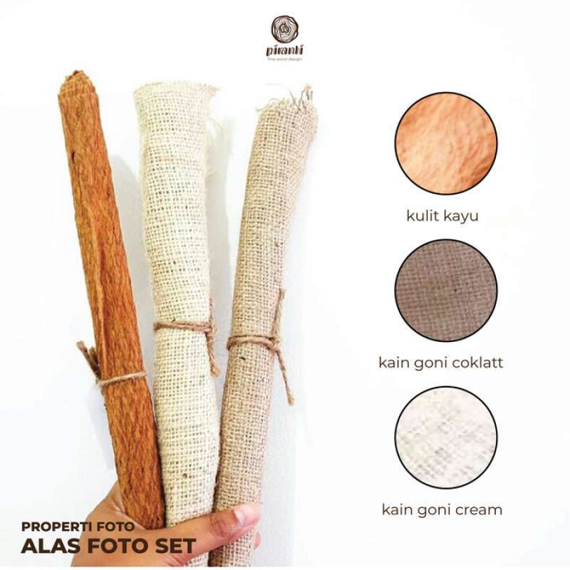 Jual Properti Pelengkapan Hiasan Alas Foto Produk Kain Goni Kulit Kayu ...