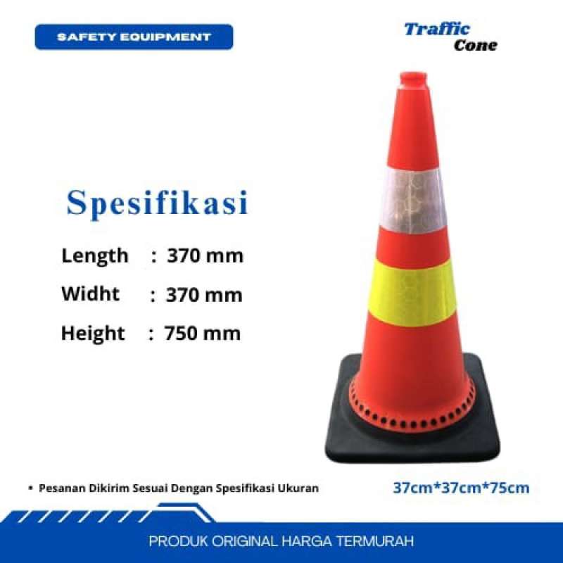 Jual Traffic Cone Pvc Tinggi 75 Cm Lentur Kerucut Trafic Safety Bagus - Putih/putih Di Seller ...