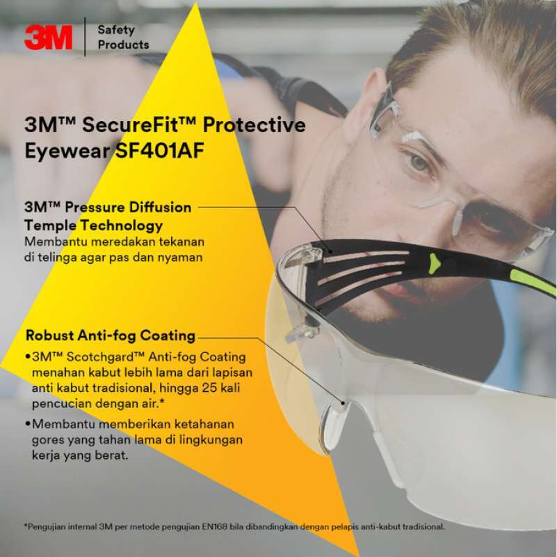 Jual 3m Secure Fit Sf 401 Af Clear Anti Fog Lens (harga 1 Pcs) Di Seller Yama - Cengkareng Timur ...