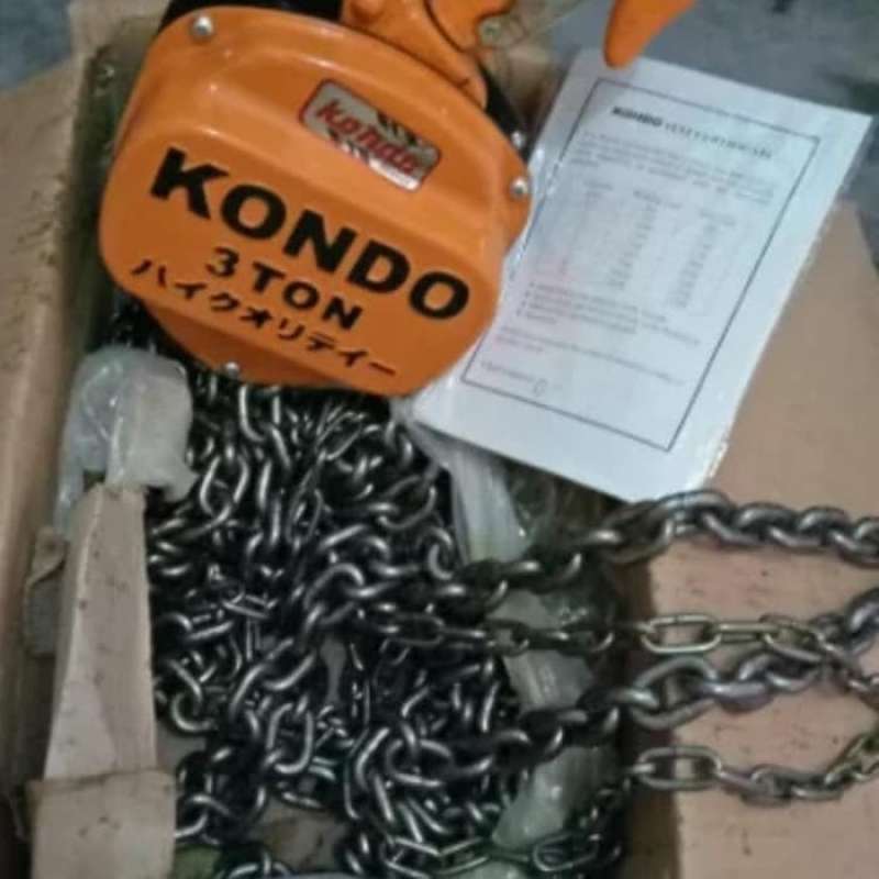 Jual Kondo Katrol Takel Chain Block 3 Ton X 3 Meter Chainblock 3t X 3m ...