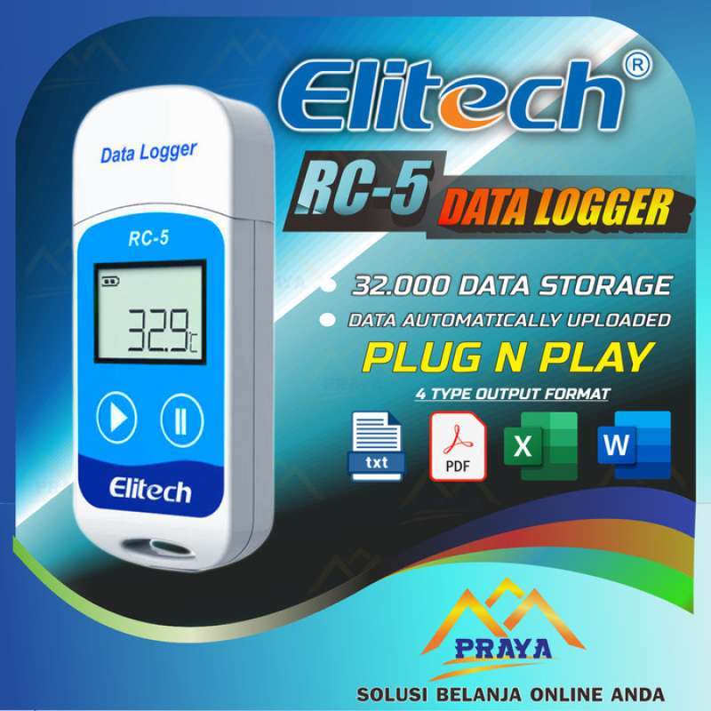Jual Elitech Rc5 Temperature Data Logger Monitor Usb Rc 5 Rc-5 Suhu Loger Di Seller Yama ...