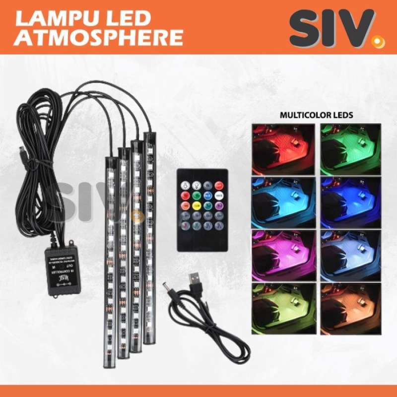 Promo Lampu Led Kolong Dashboard Mobil Rgb Music Remote Sensor Musik ...