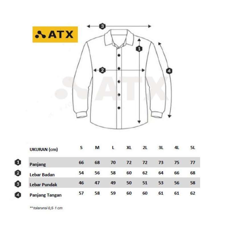 Jual Wearpack Safety Baju Kerja Lapangan Lengan Panjang Merk Atx Putih ...