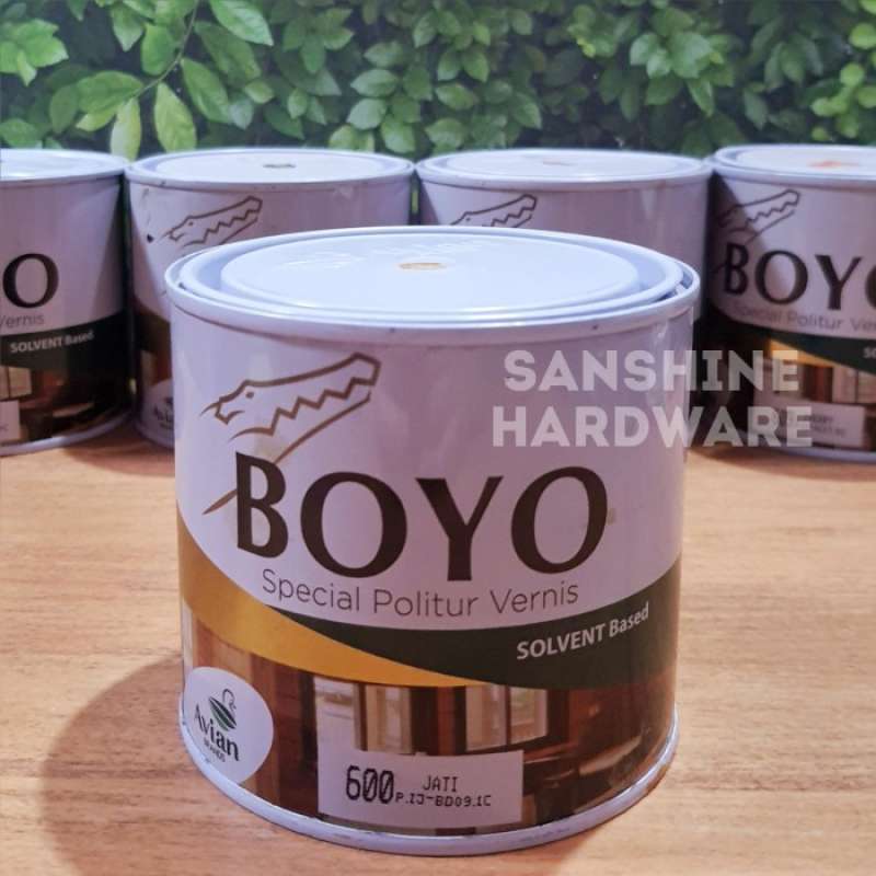 Jual Avian Boyo Politur Vernis Kayu 500ml Solvent Based - 600 Jati Di ...