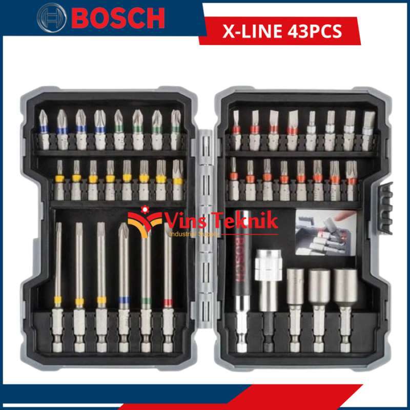 Jual Bosch X-line 43 Screwdriver Bit Set Mata Obeng Set 43pcs Di Seller ...