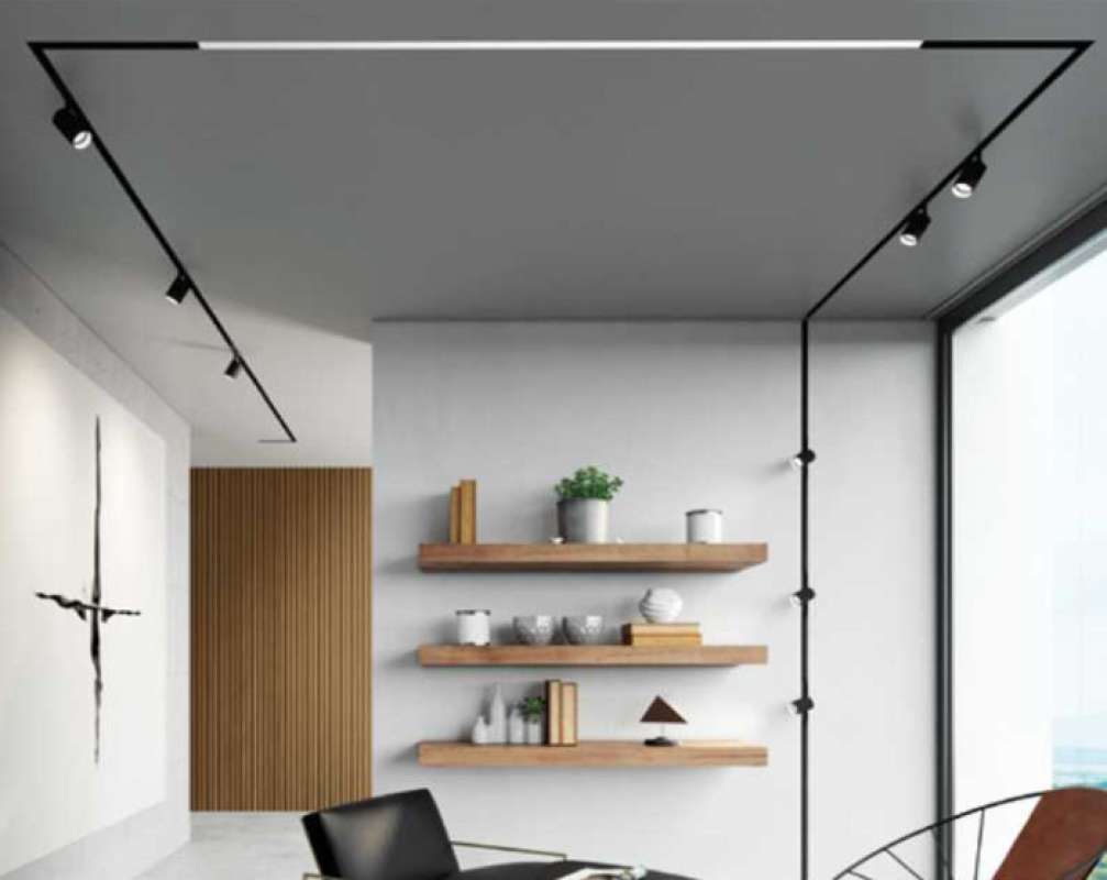 Jual Rel Lampu Sorot Track Bar Rail Spot Rell 2m Kap 2 M Meter Hitam ...