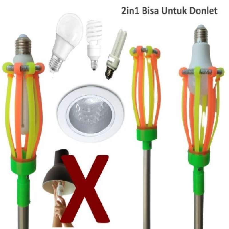 Jual Alat Tongkat Stik Pengganti Pasang Lepas Ganti Lampu Led Spiral 2 ...