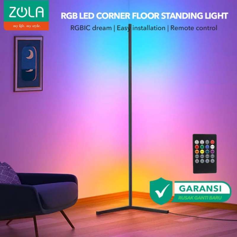 Jual Zola Standing Corner Rgb Lamp Led Floor Light Lampu Dekorasi ...