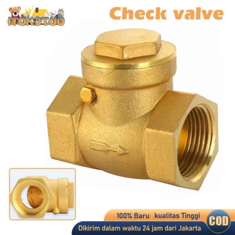 Jual Swing Check Valve 3/4 1/2 1 Inci Check Valve Tembaga Klep Tabok Di ...