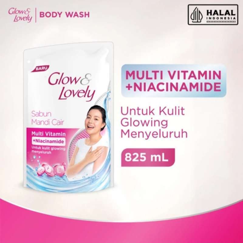 Jual Glow & Lovely Multivitamin + Niacinamide Refill Body Wash 400ml Di ...