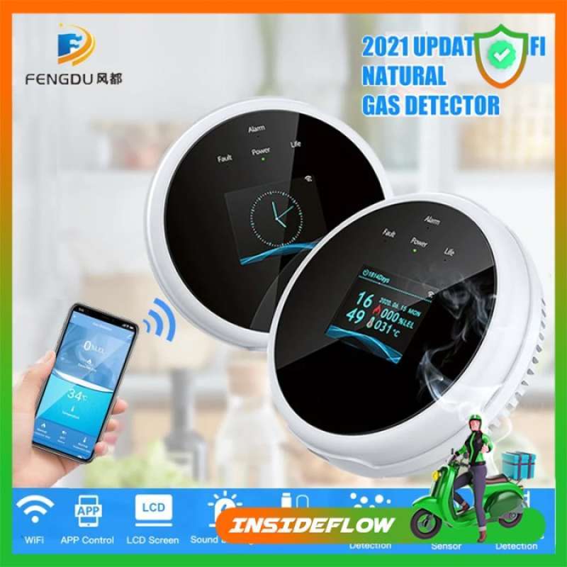 Jual Smart Alat Deteksi Gas Lpg Bocor Leak Sensor Detector Alarm Wifi ...