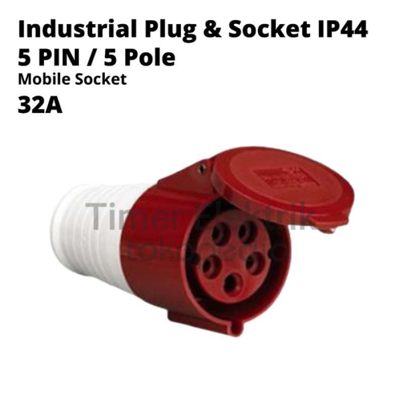 Jual Industrial Plug & Socket Ip44 5 Pin / 5 Pole 32a Berbagai Variant ...