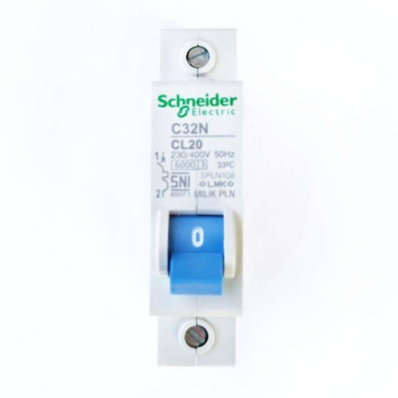 Jual Mcb Schneider 2a 4a 6a 10a 16a 20a 2 4 Ampere Cl2 C32n S Pln Biru Ori - 6 Ampere Di Seller ...