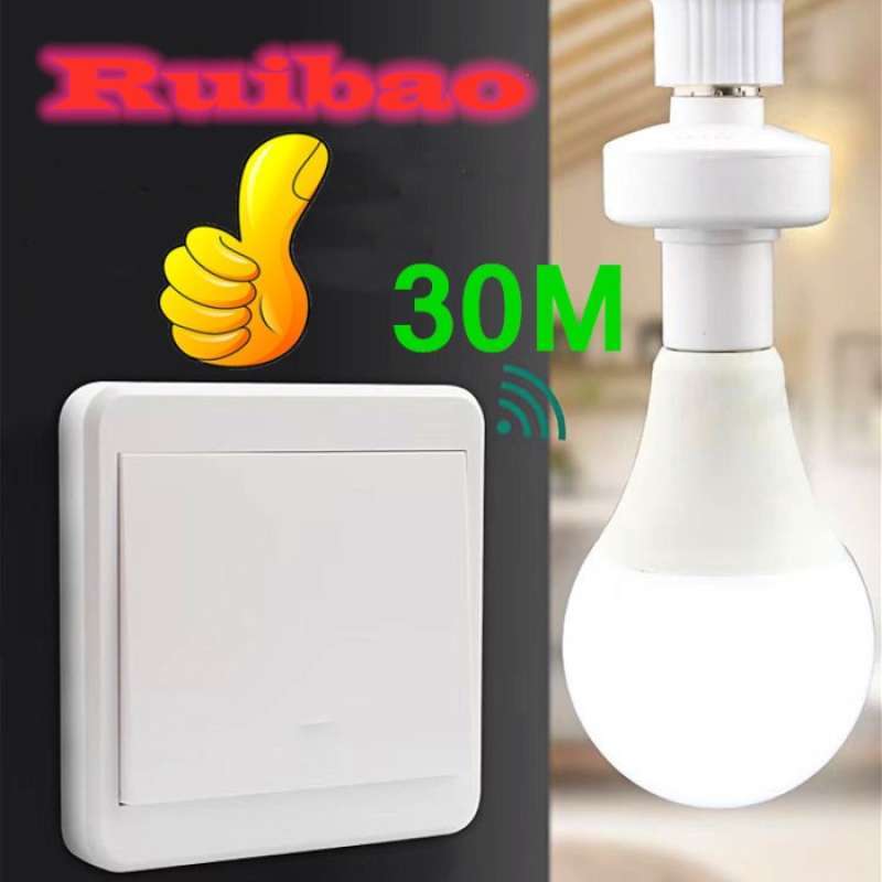 Jual Ruibao Fitting Saklar Lampu Remote Control Wireless E27 220v ...