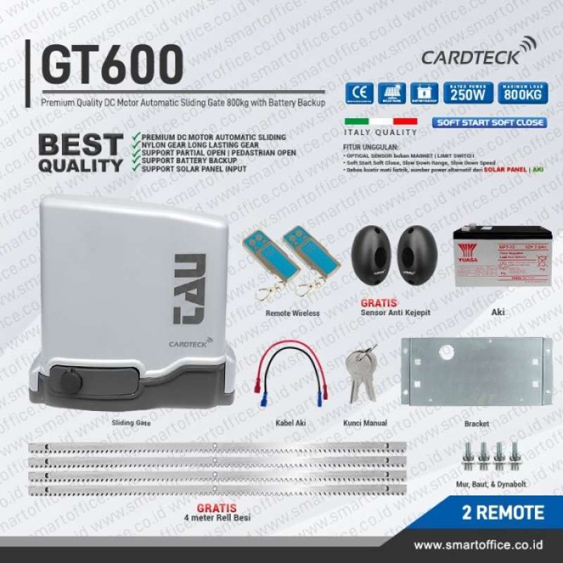 Jual Premium Sliding Gate Otomatis Italy Quality 800kg Battery Backup ...