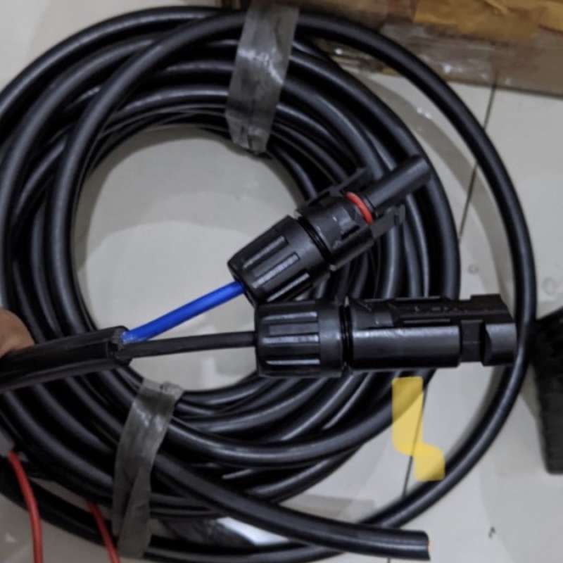 Jual Set Kabel Solar Panel Nyyhy 2x2.5mm + Connector Mc4 10m Di Seller ...