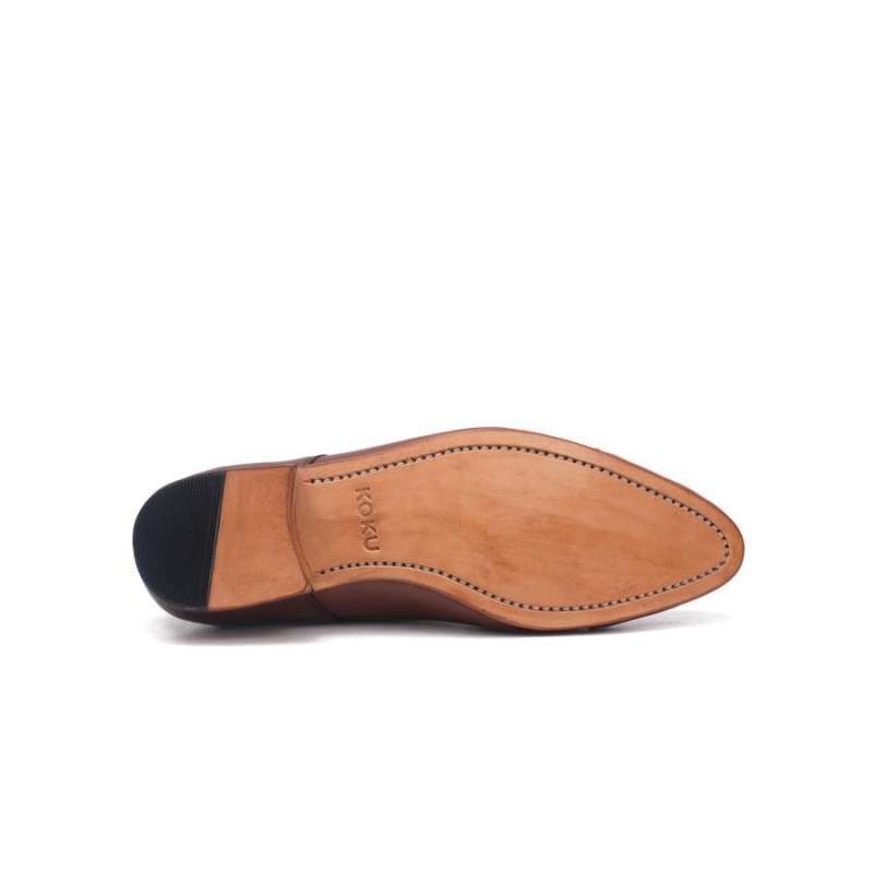 Jual Sepatu Kulit Monk Strap Pria Koku Footwear Edward Classic Brown ...