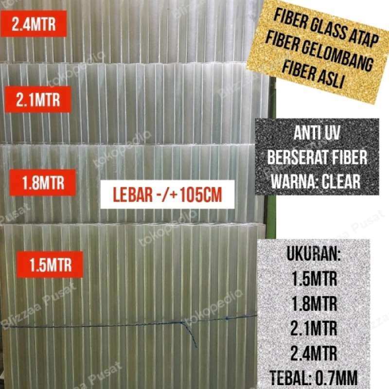 Jual Fiber Glass Atap 150 / 180 / 210 / 240 Cm Fiber Gelombang Atap ...