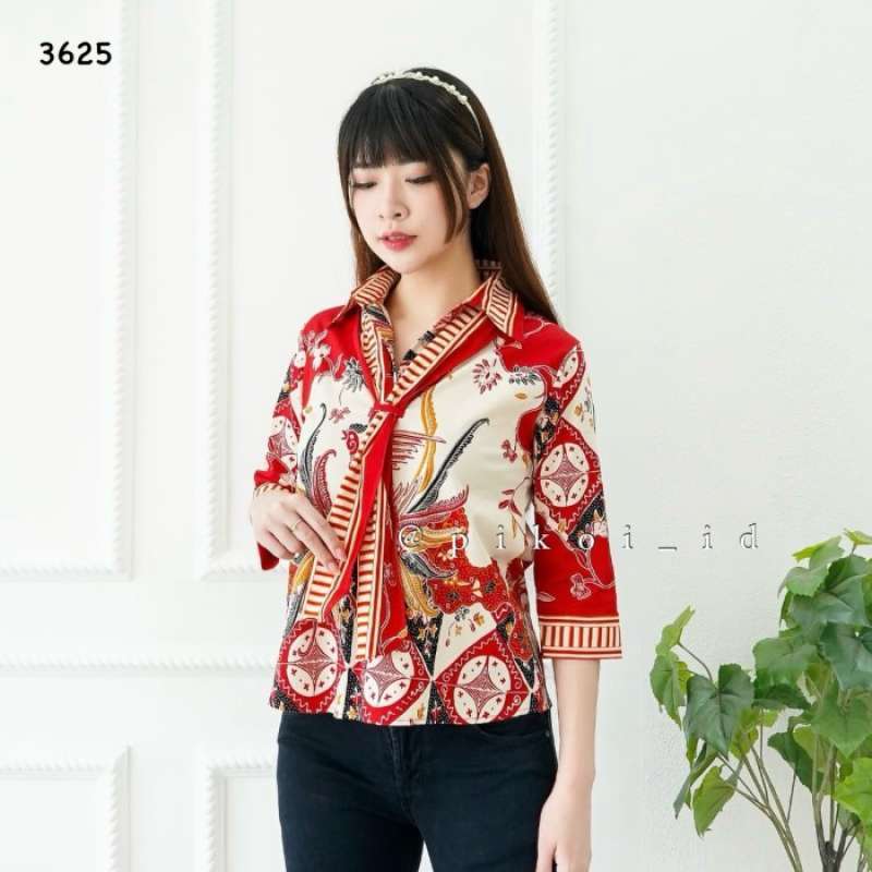 Promo Atasan Wanita / Blus Batik Sage Dhenia Premium Batik Solo - S Diskon 29% Di Seller Sinar ...