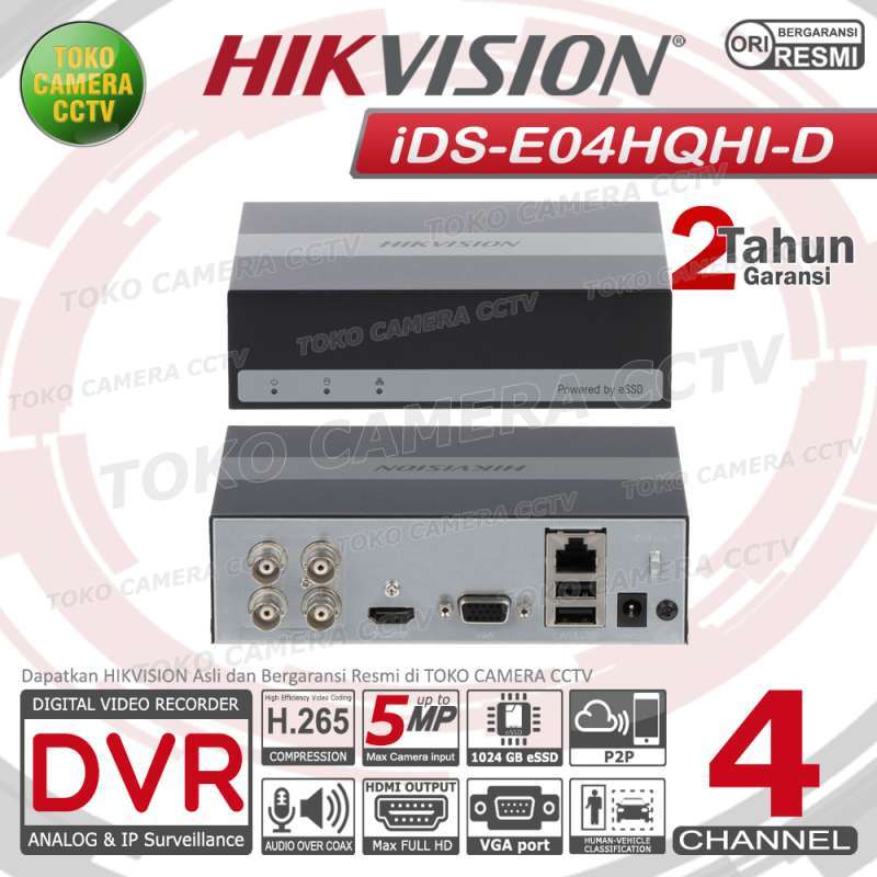Jual Dvr Hikvision Ids-e04hqhi-d 4 Channel Essd Cctv 4ch Recorder Di ...