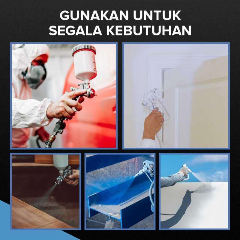 Jual Walfront Semprotan Cat Paint Spray Gun 0.5mm Nozzle 125ml K-3 Wall ...