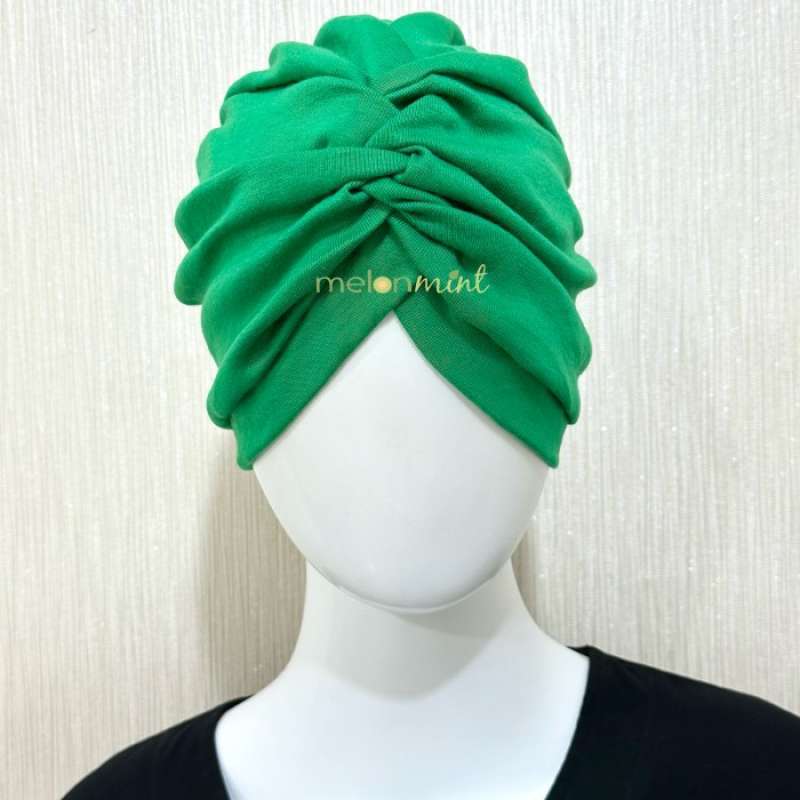 Jual Melonmint Handmade Turban Polos Instan Dewasa Warna Hijau Lalu ...