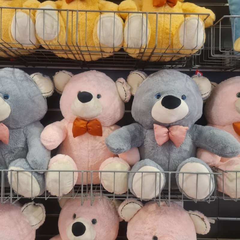 Promo Boneka Beruang Besar Jumbo Pink / Gray Empuk Halus Lucu Diskon 23 ...