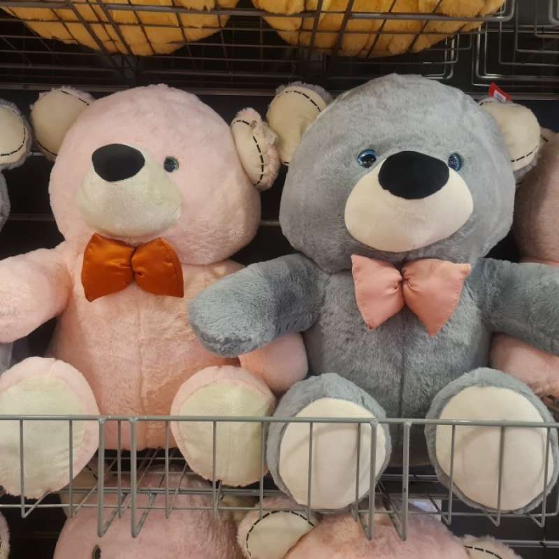 Promo Boneka Beruang Besar Jumbo Pink / Gray Empuk Halus Lucu Diskon 23 ...