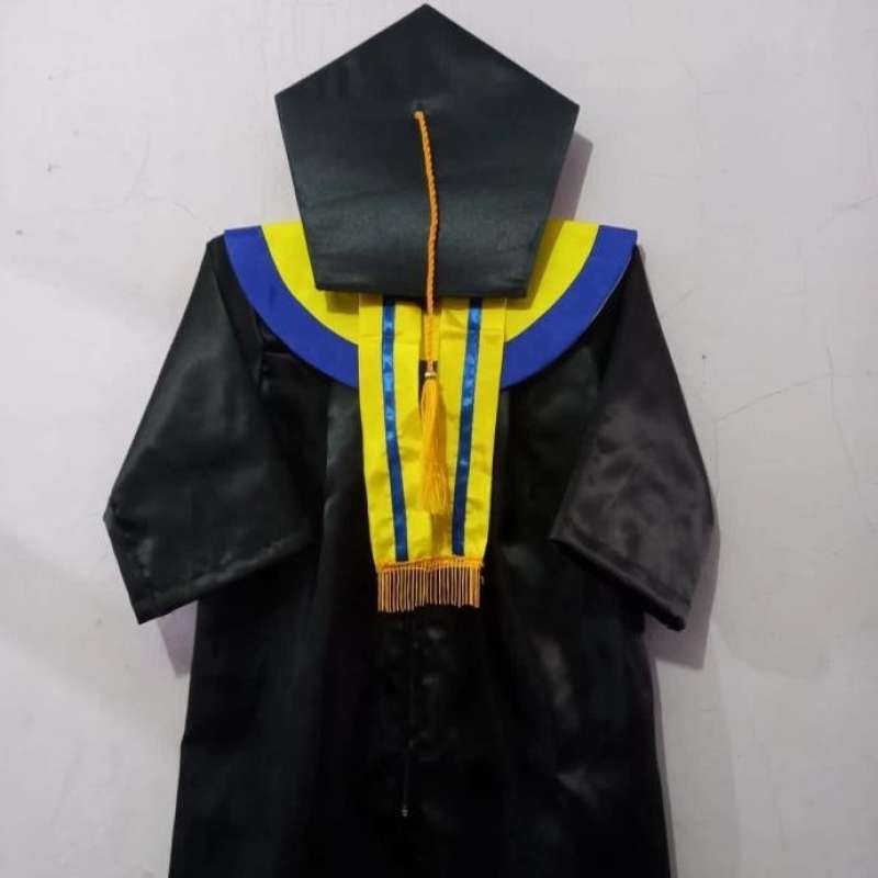 Promo Baju Toga Wisuda Tk Kuning List Biru Diskon 23% Di Seller ...